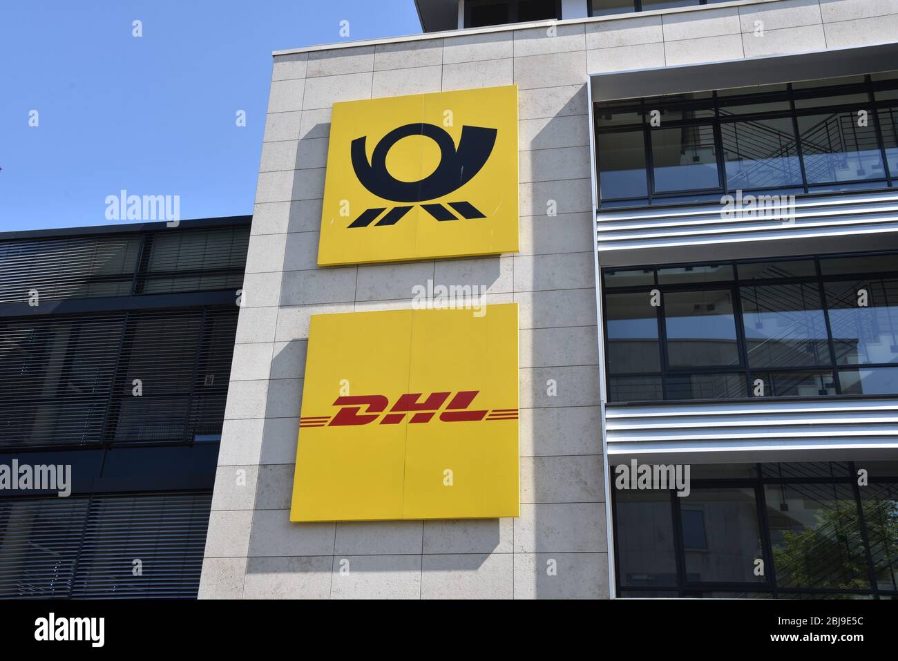 Bonn, Germany. 26th Apr, 2020. Logo, lettering Deutsche Post DHL Group ...