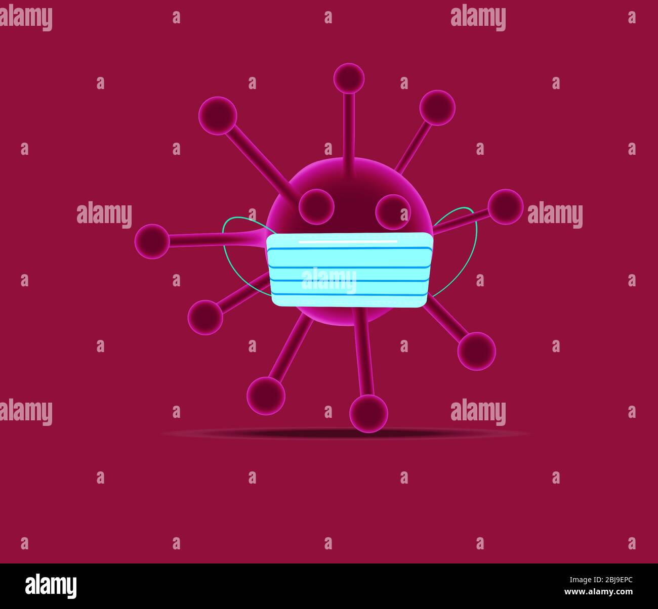 Virus body with mask protect from drug Stock Vector Image & Art - Alamy