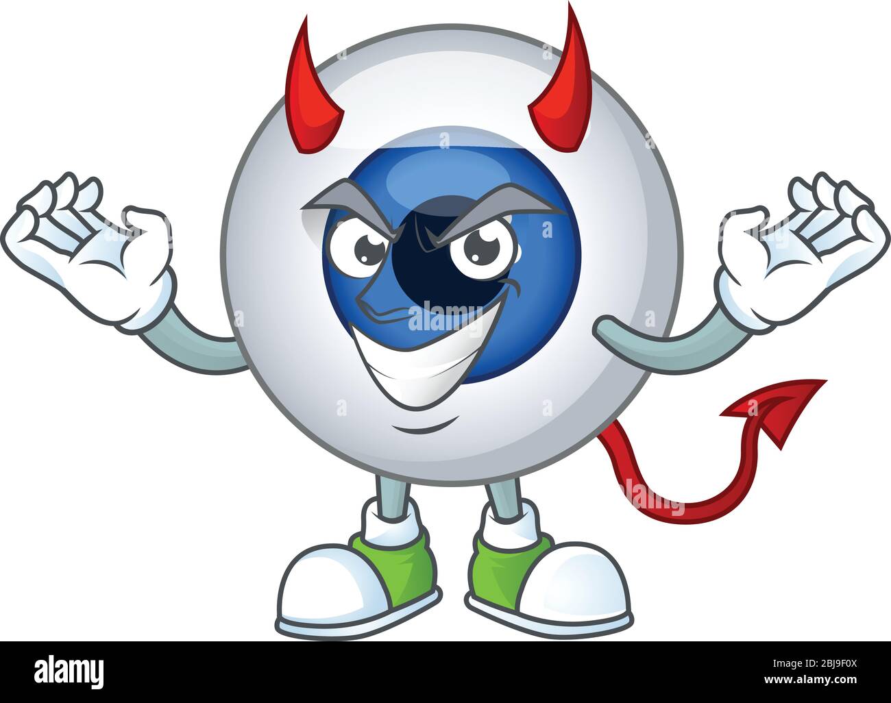 A picture of devil human eye ball cartoon character design Stock Vector ...