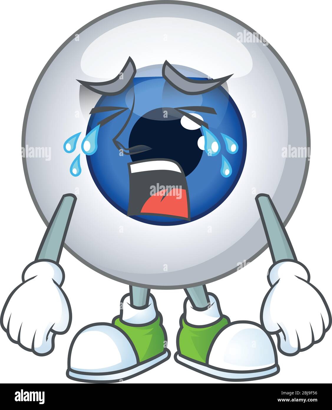 A weeping human eye ball cartoon character concept Stock Vector Image ...