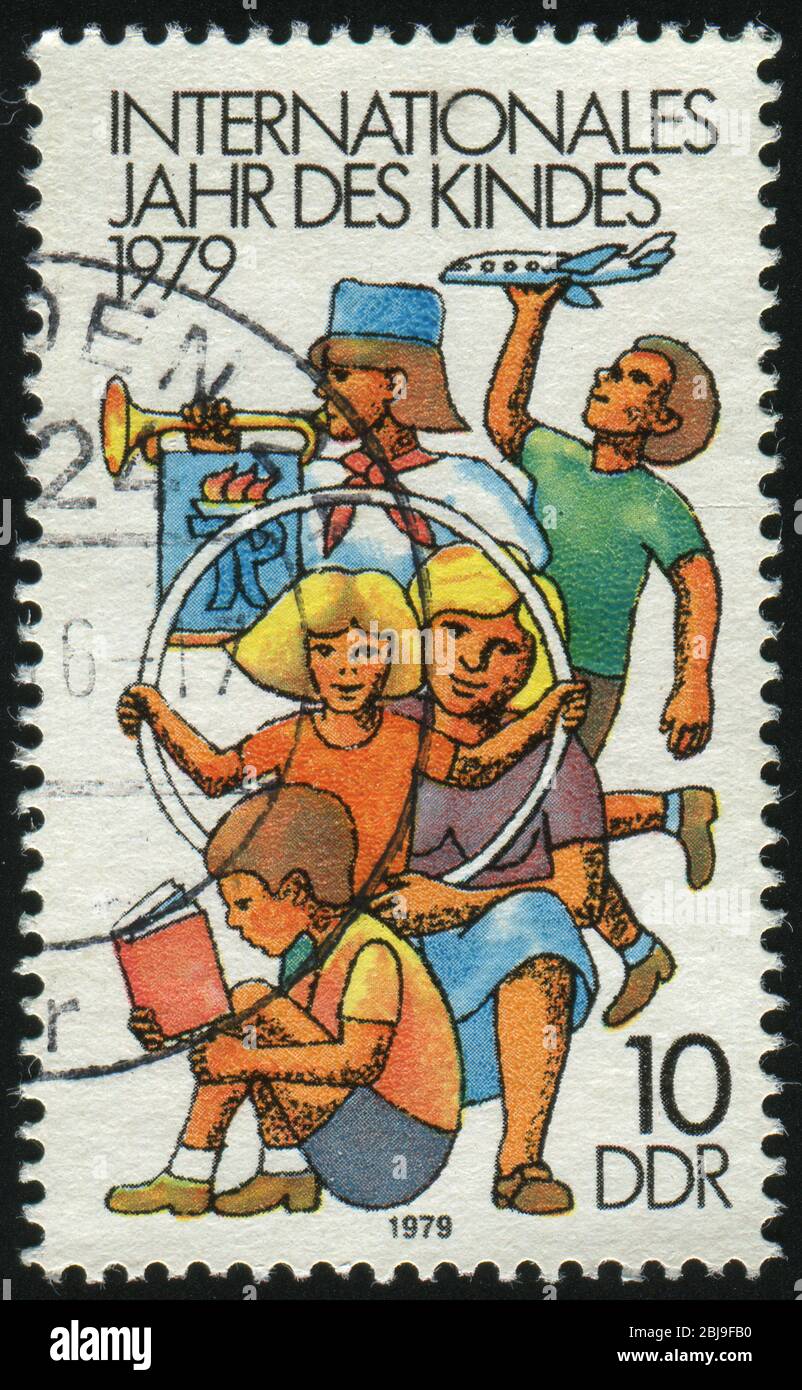 GERMANY- CIRCA 1979: stamp printed by Germany, shows Children Playing ...