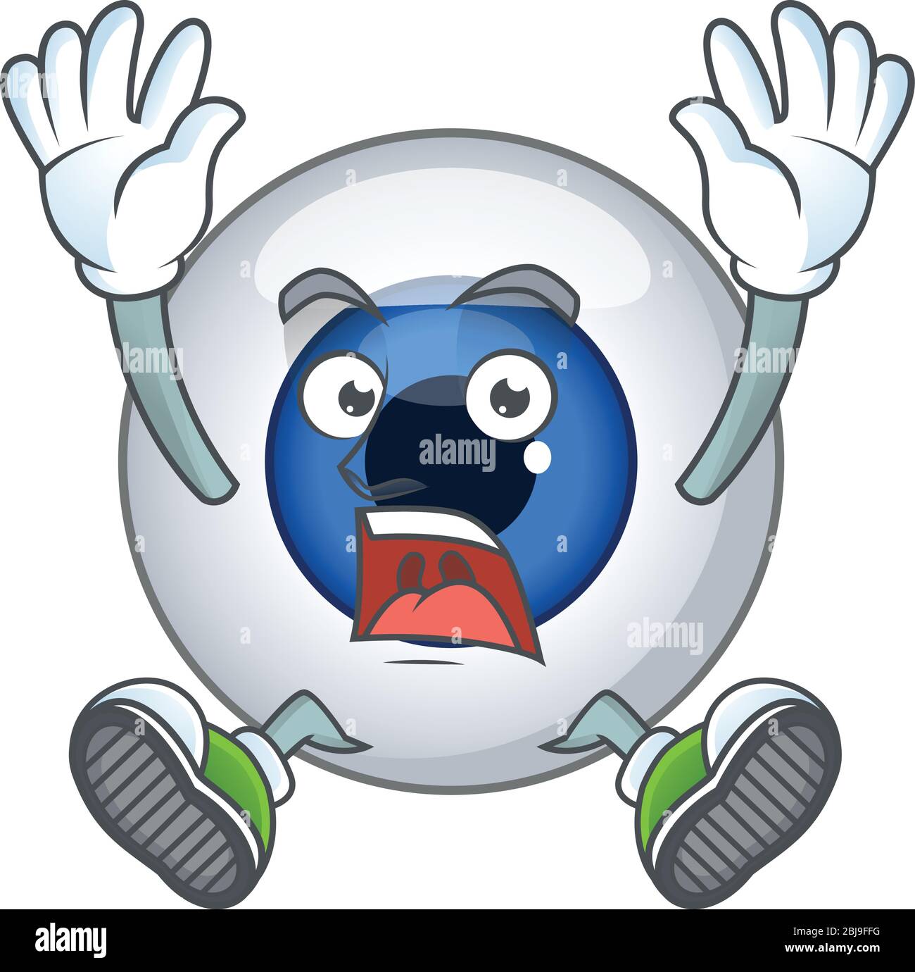 Human eye ball cartoon character design showing shocking gesture Stock ...