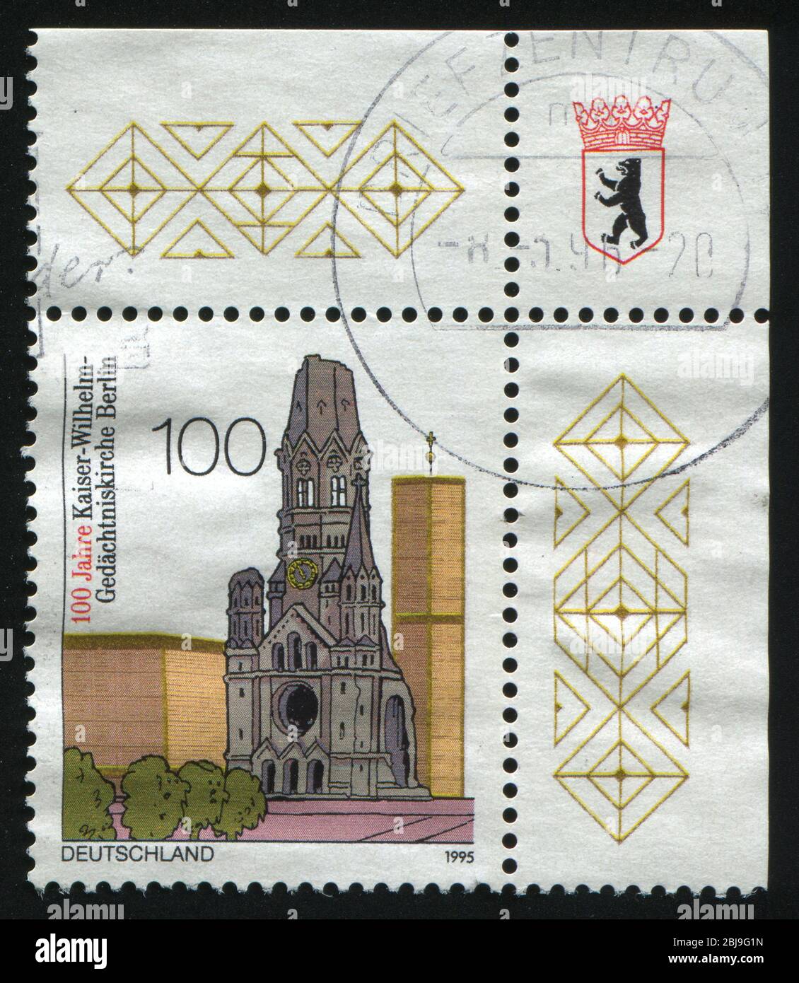 GERMANY- CIRCA 1995: stamp printed by Germany, shows Kaiser Wilhelm ...