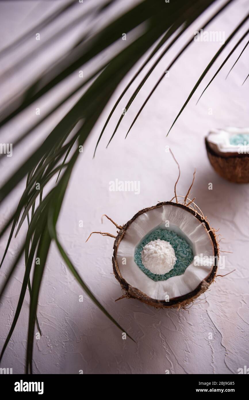 Broken coconut hi-res stock photography and images - Alamy