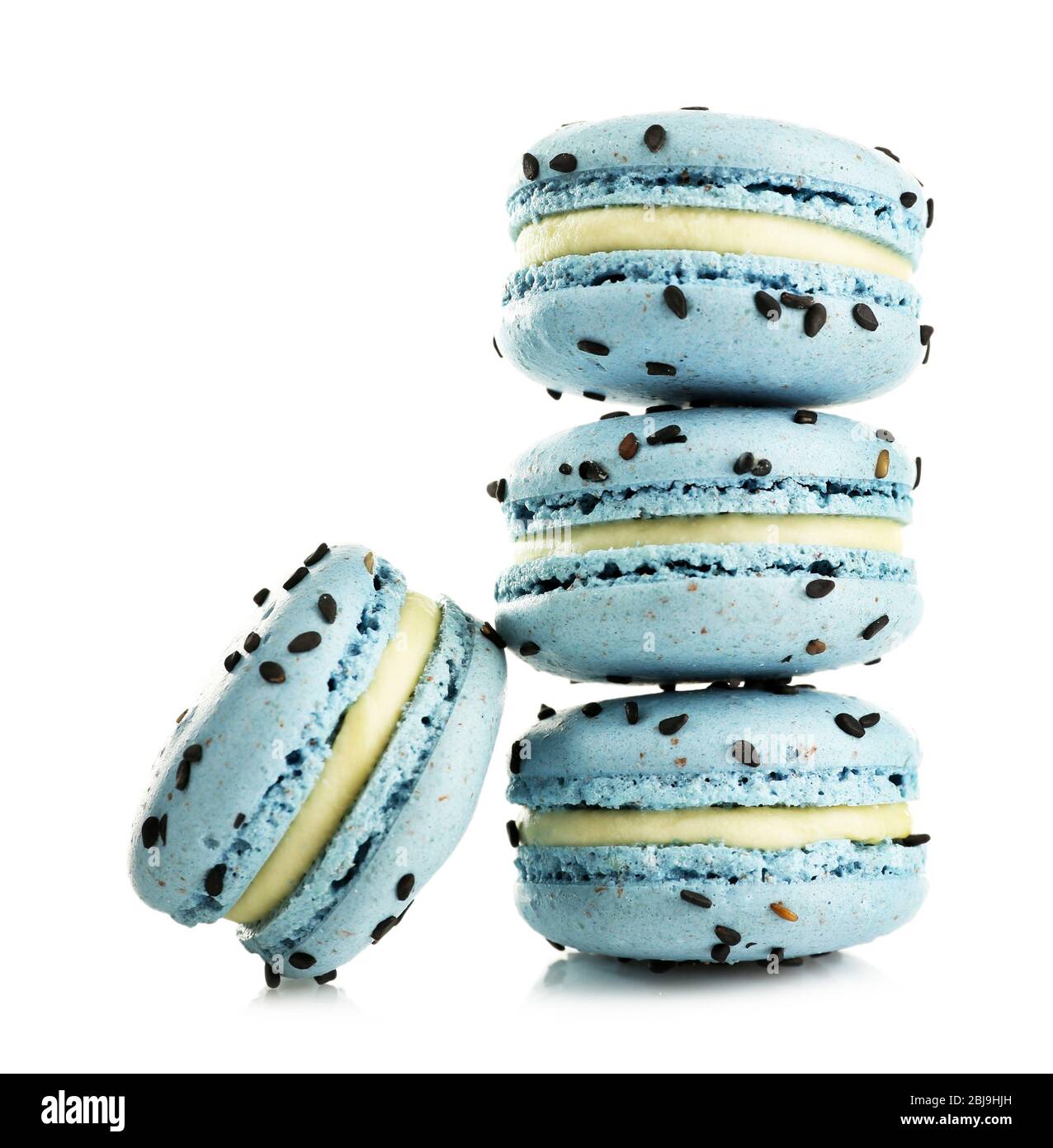 Black white macarons dessert Cut Out Stock Images & Pictures - Alamy