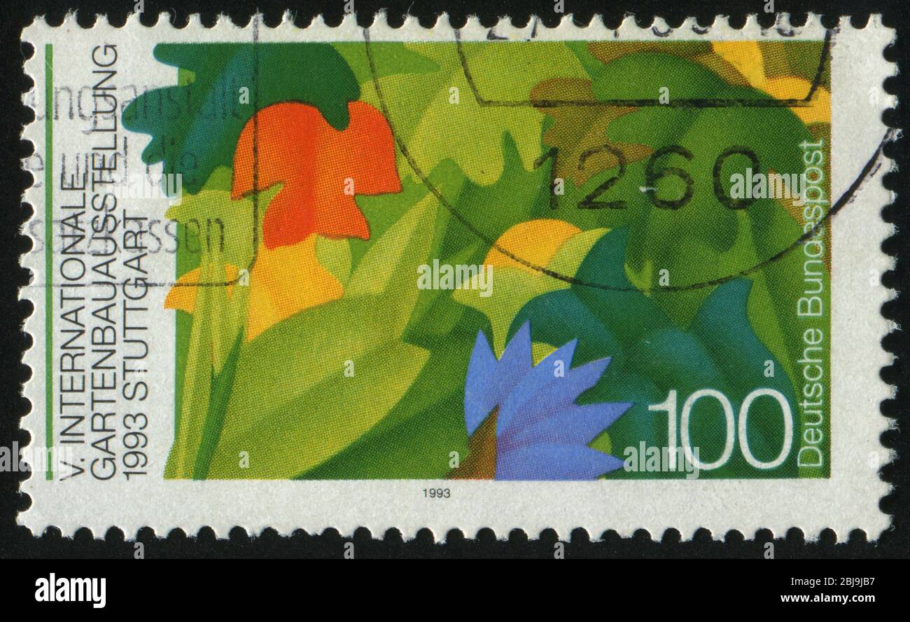 GERMANY- CIRCA 1993: stamp printed by Germany, shows Horticultural Show ...