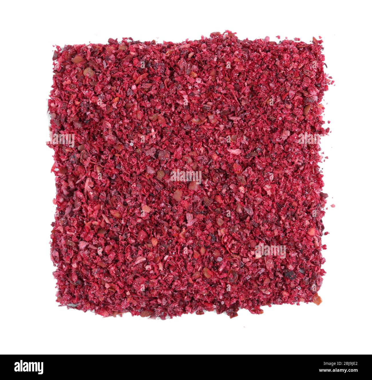 Square of dried sumac on white background Stock Photo - Alamy