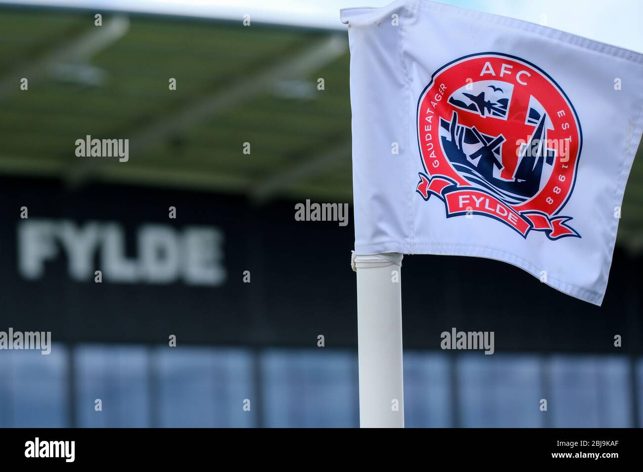 AFC Fylde's Mill Farm Stadium Stock Photo - Alamy