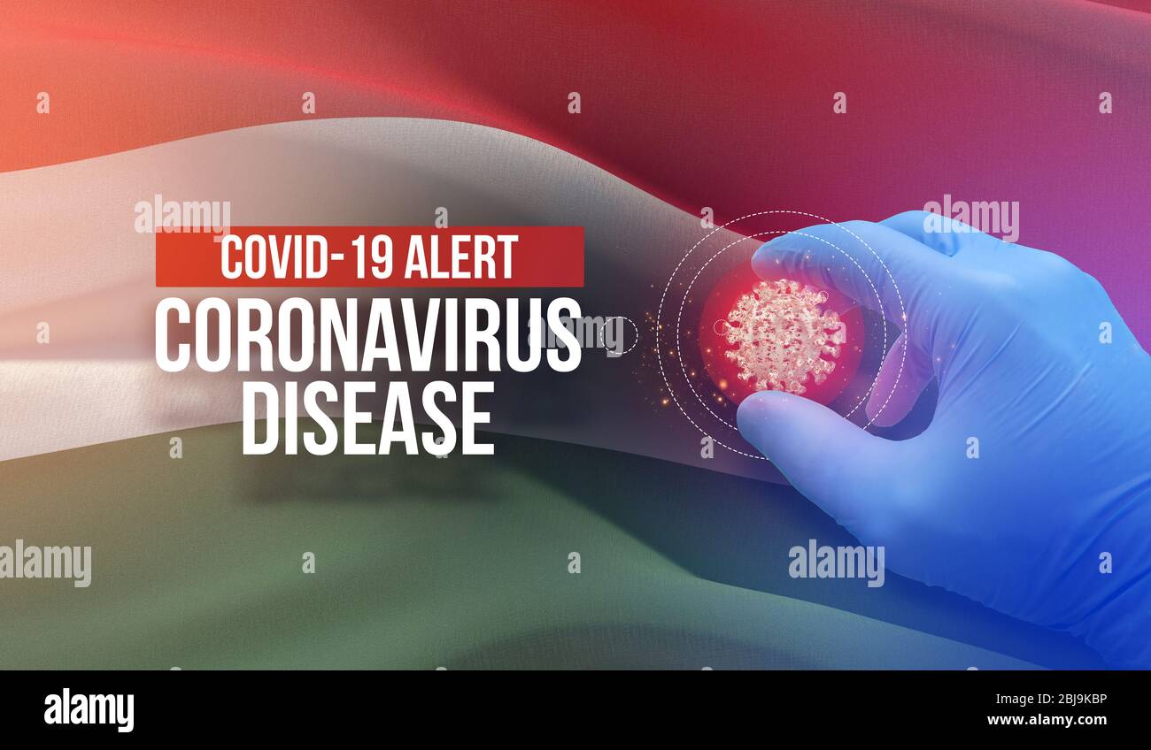 COVID-19 alert, coronavirus disease - letter typography text. Medical ...