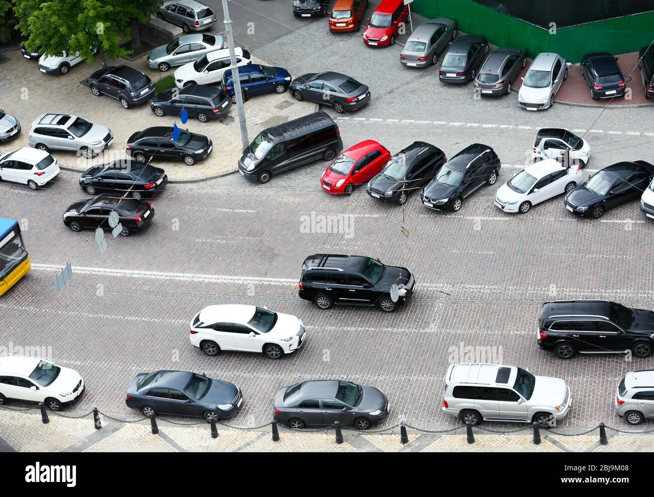 Traffic jam in city street road Stock Photo - Alamy