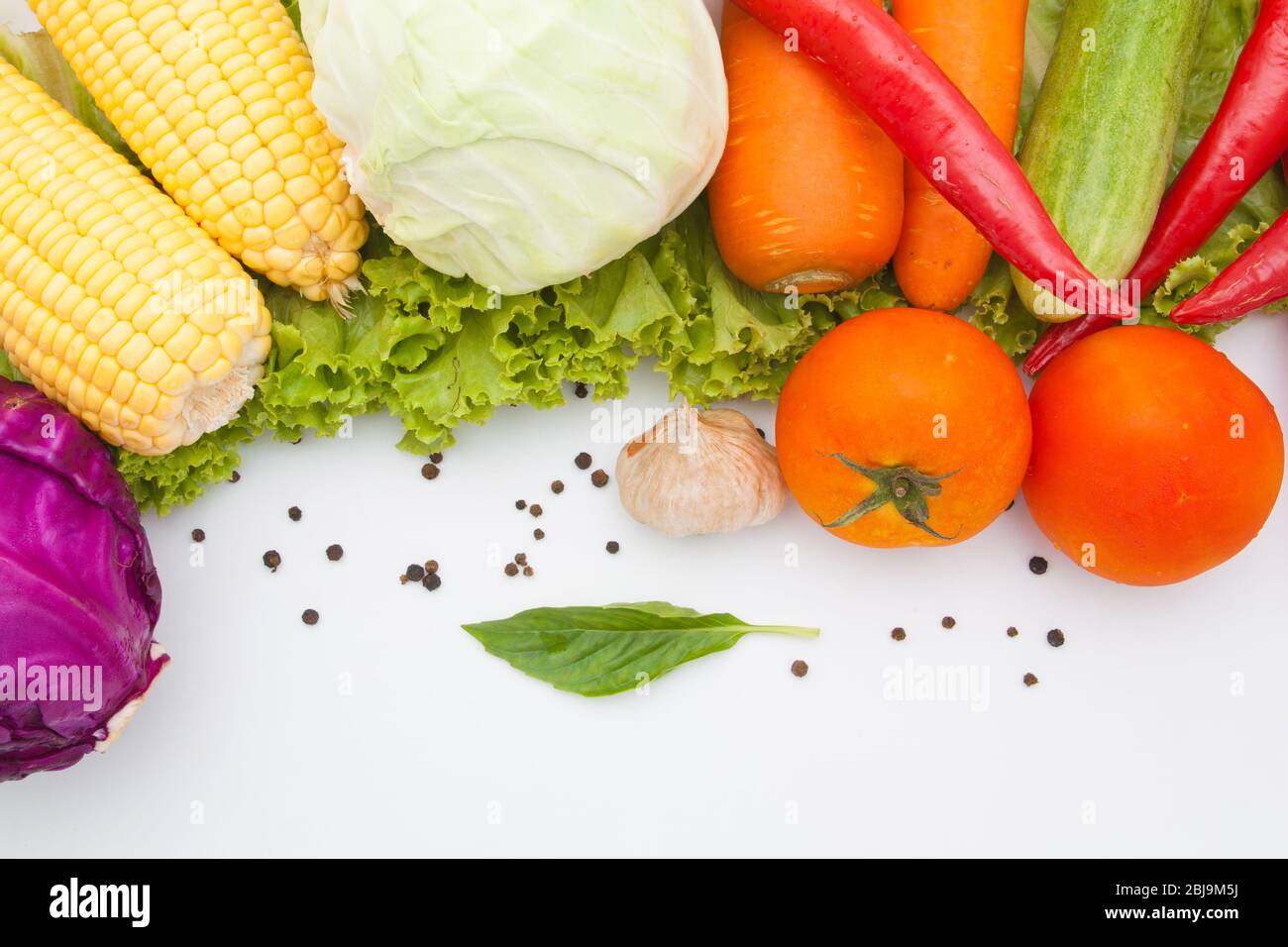 vegetables isolated on white background Stock Photo - Alamy