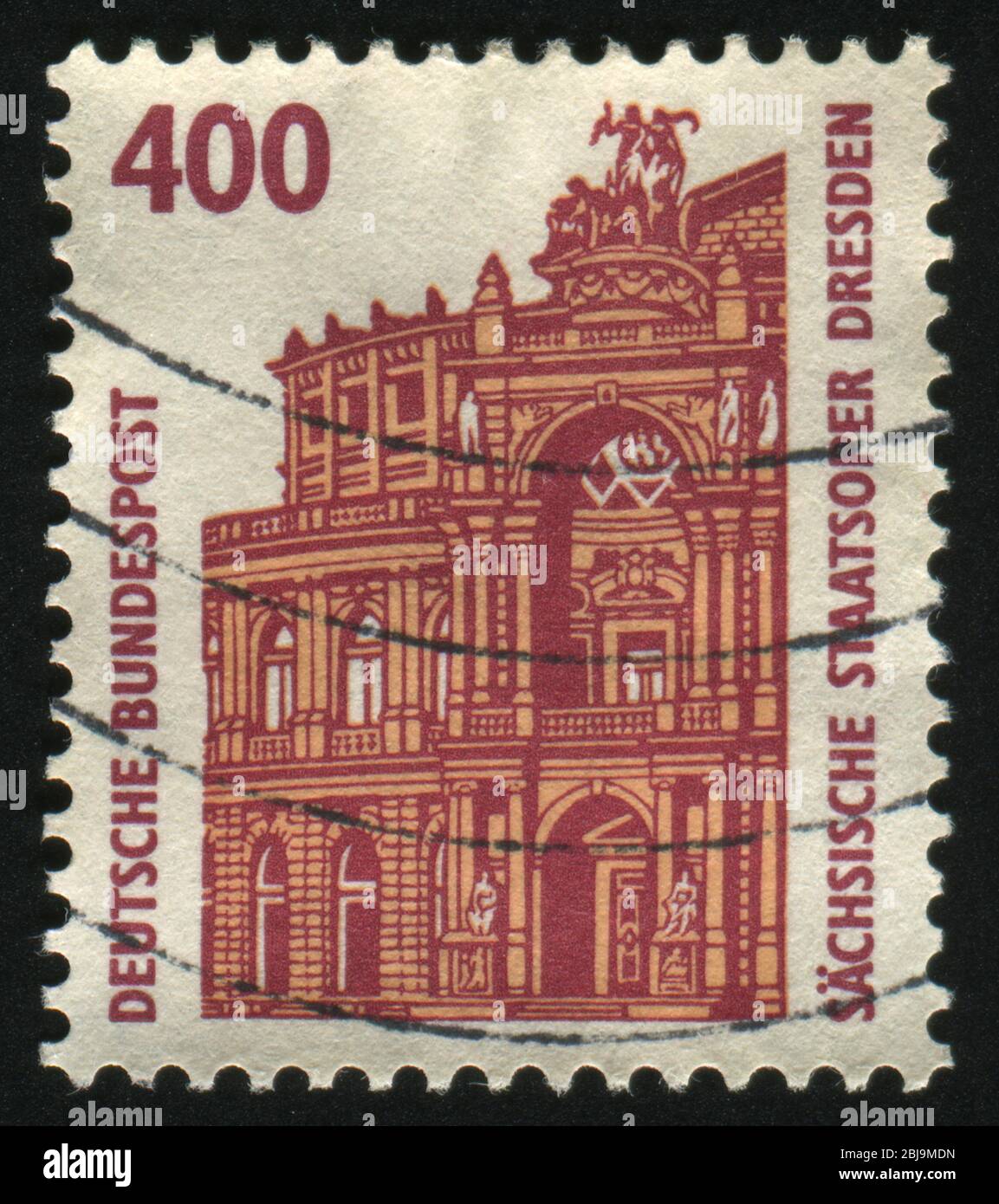 GERMANY- CIRCA 1987: stamp printed by Germany, shows Opera House ...