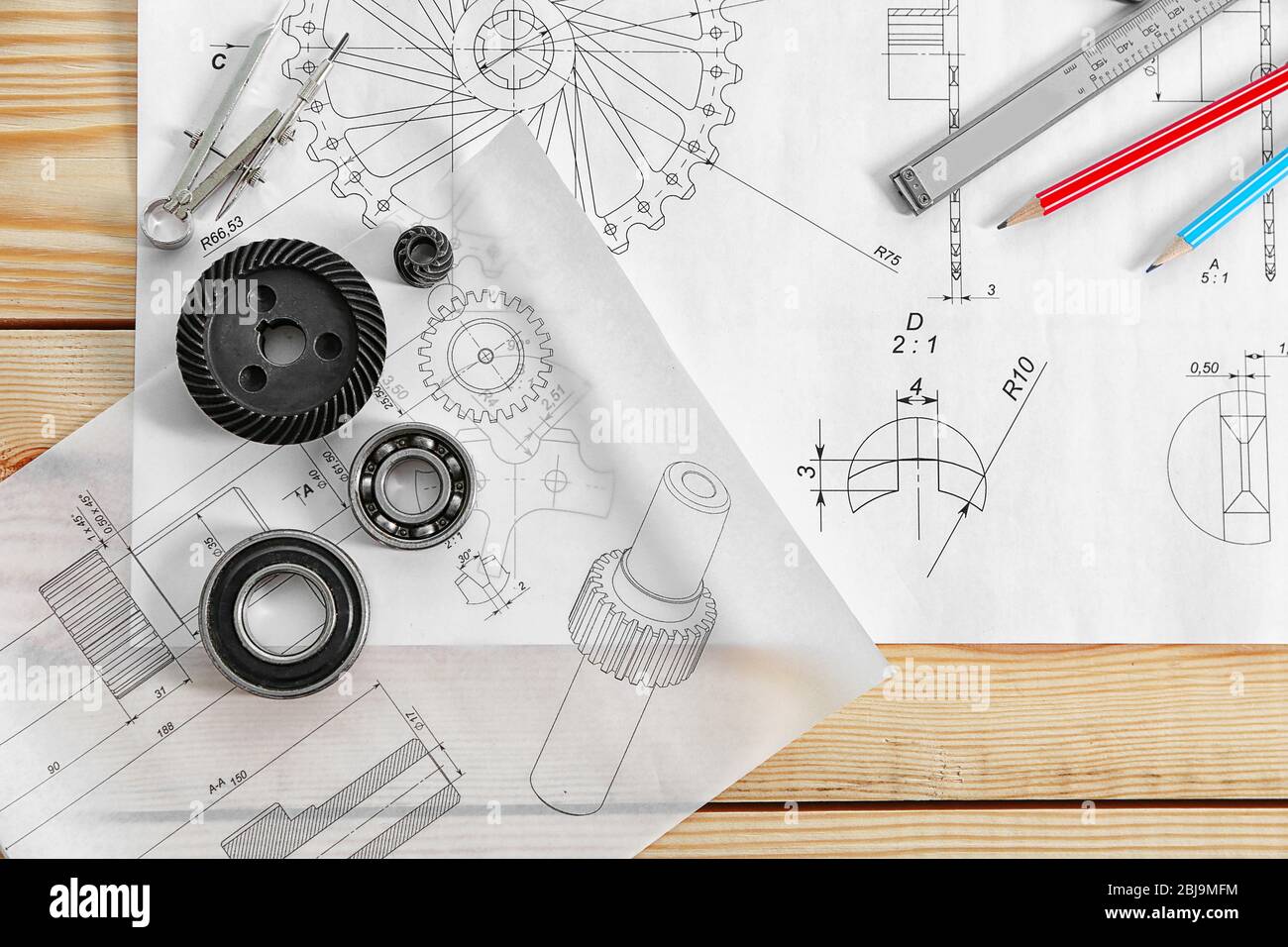 Technical drafting table tools hi-res stock photography and images - Alamy