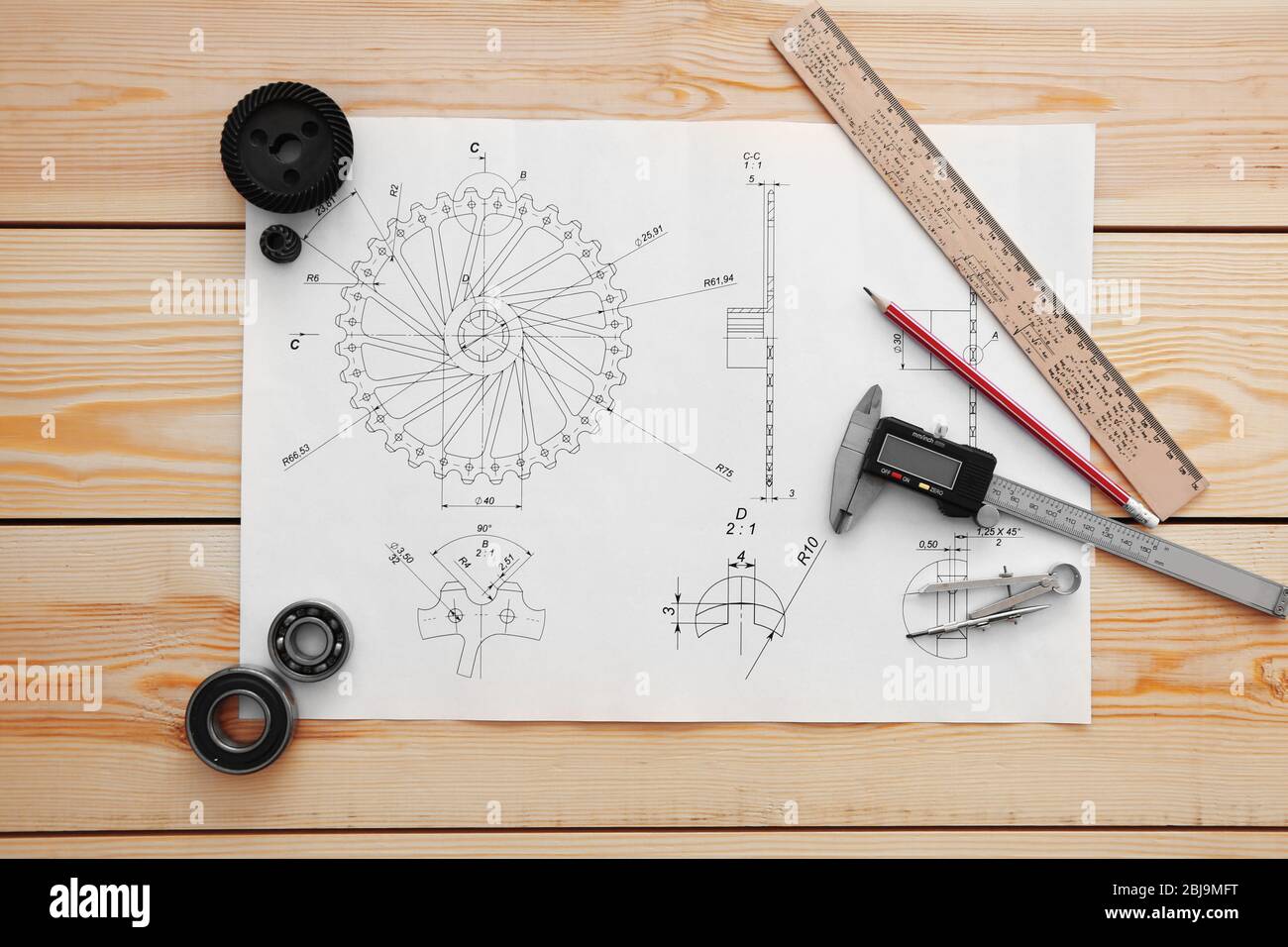 Technical drafting table tools hi-res stock photography and images - Alamy