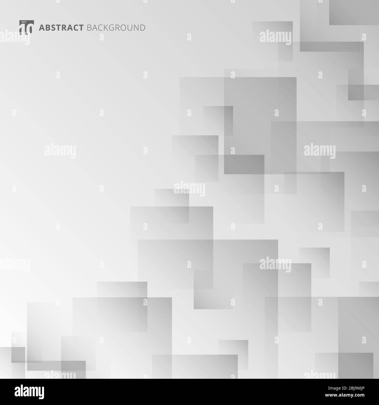 Abstract Background White And Gray Geometric Square Overlapping Layer