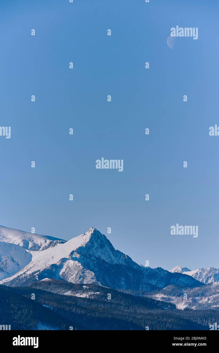 Snowy mountains against background hi-res stock photography and images ...