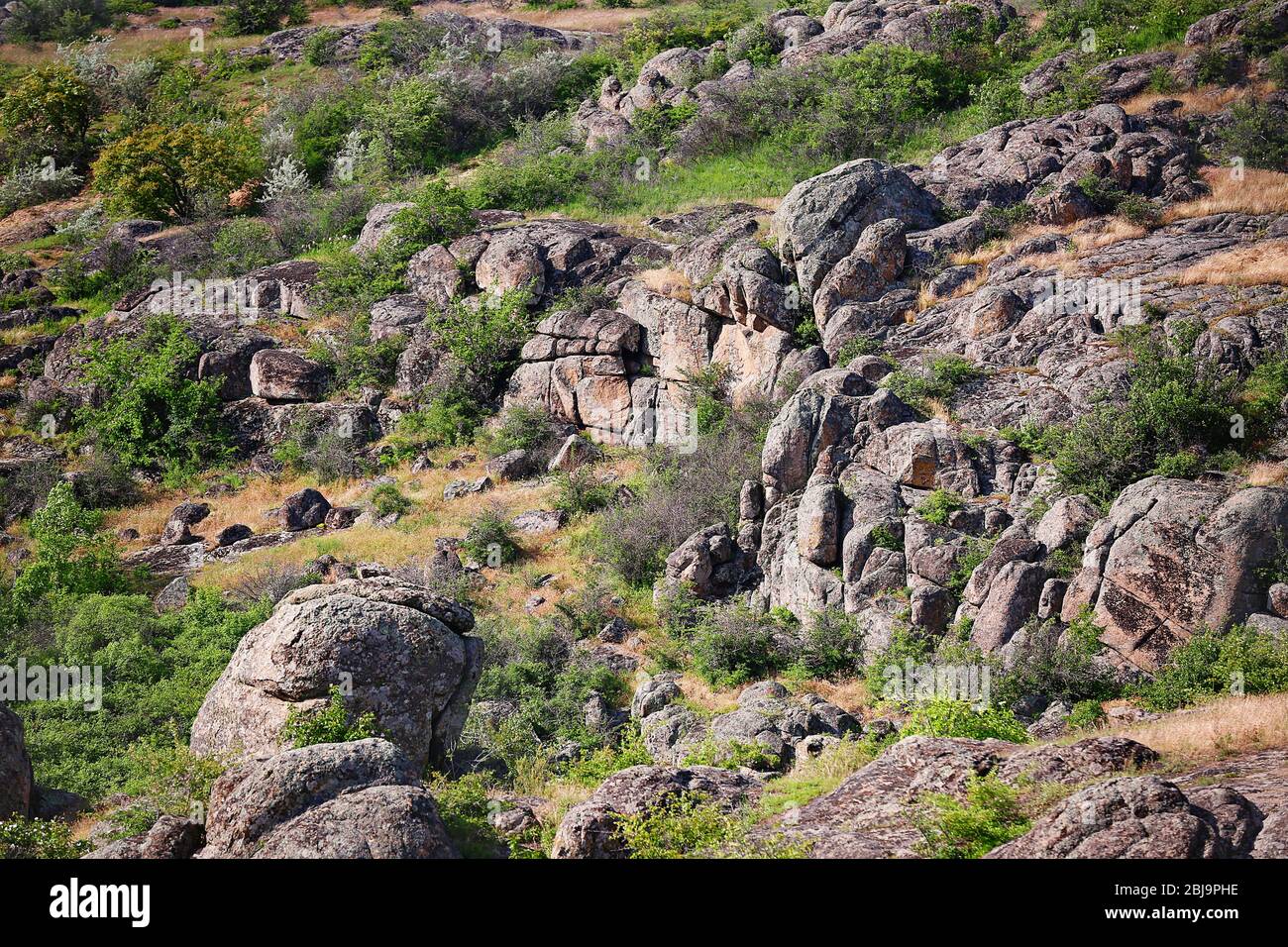 Granite stone hills Stock Photo - Alamy