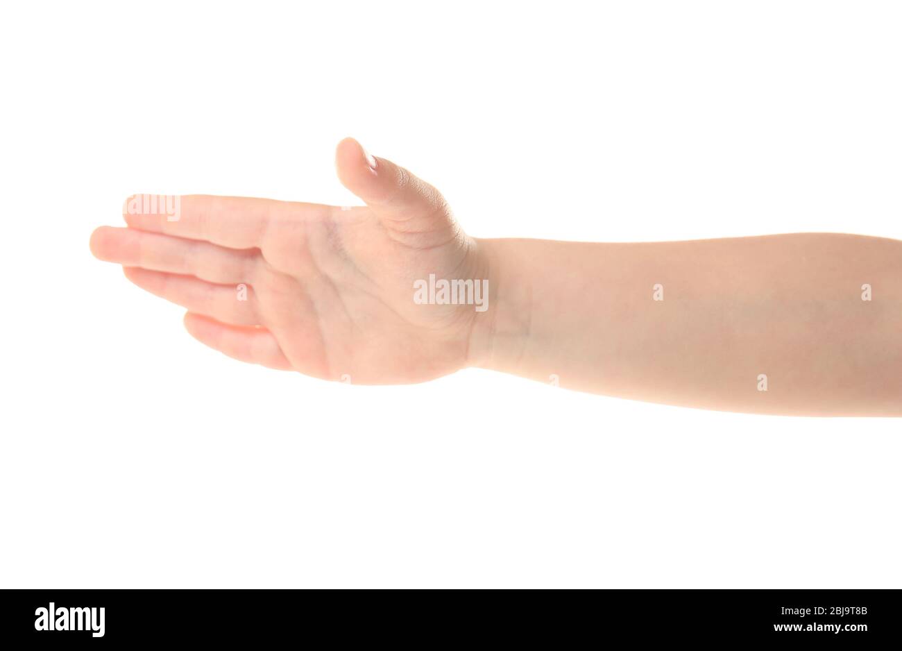 Child's hand gesturing, isolated on white Stock Photo - Alamy