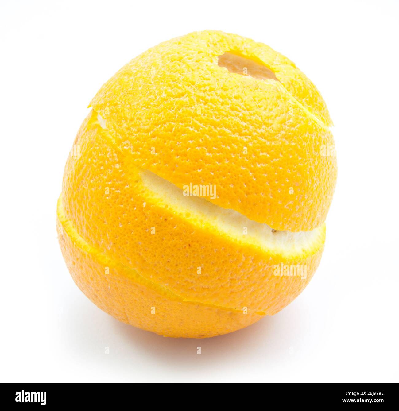 Lemon twist on shape white background Stock Photo - Alamy