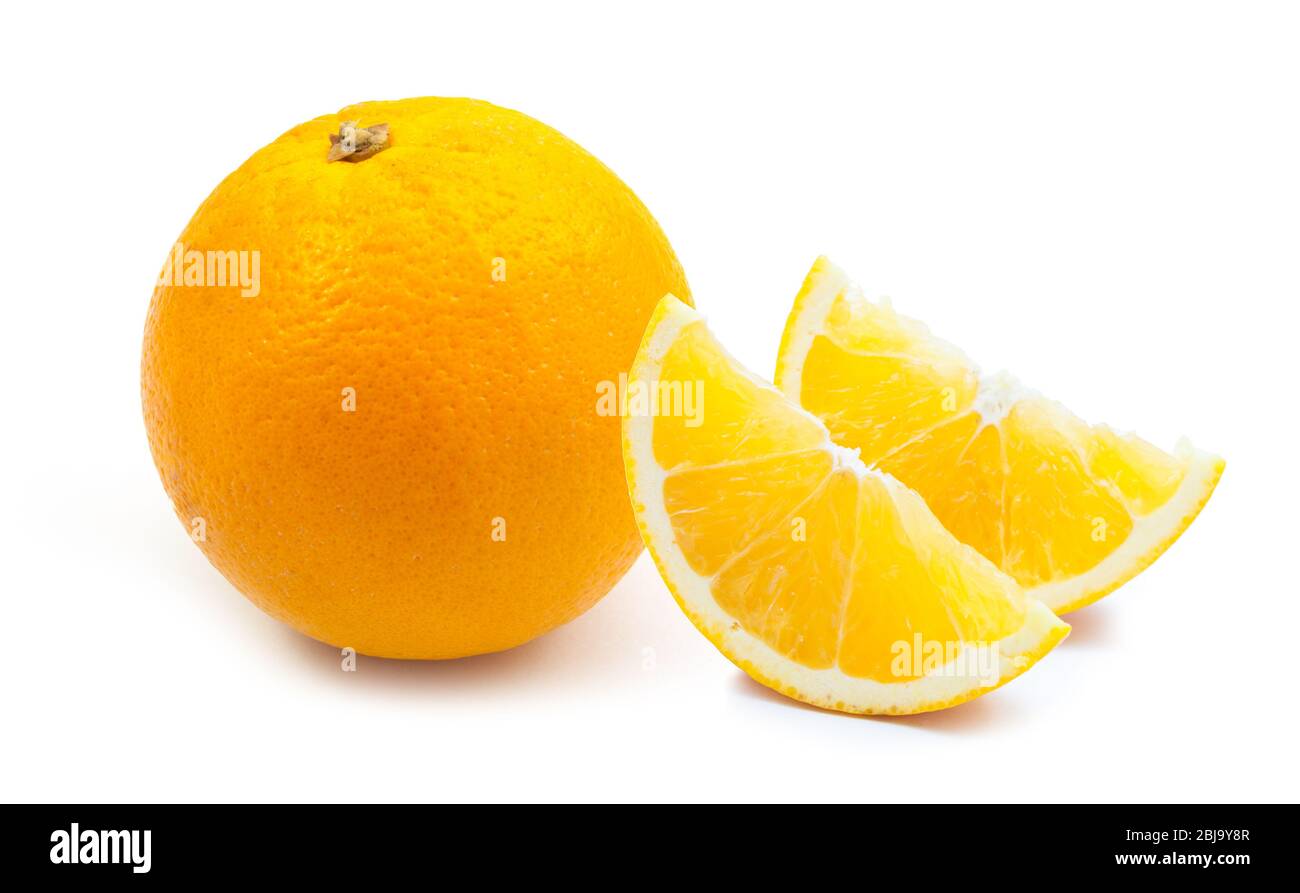 ripe orange isolated on white background Stock Photo - Alamy