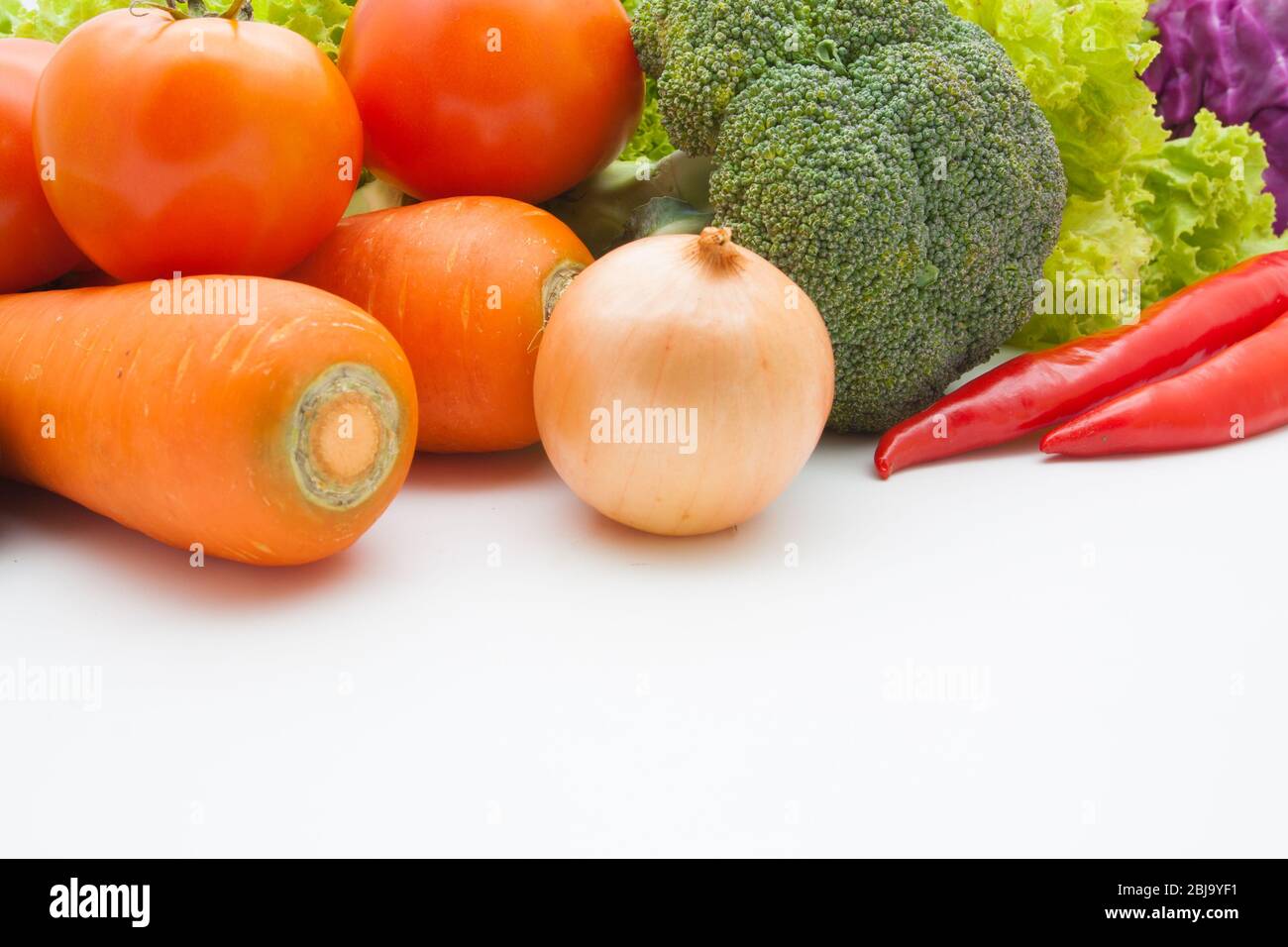 vegetables isolated on white background Stock Photo - Alamy
