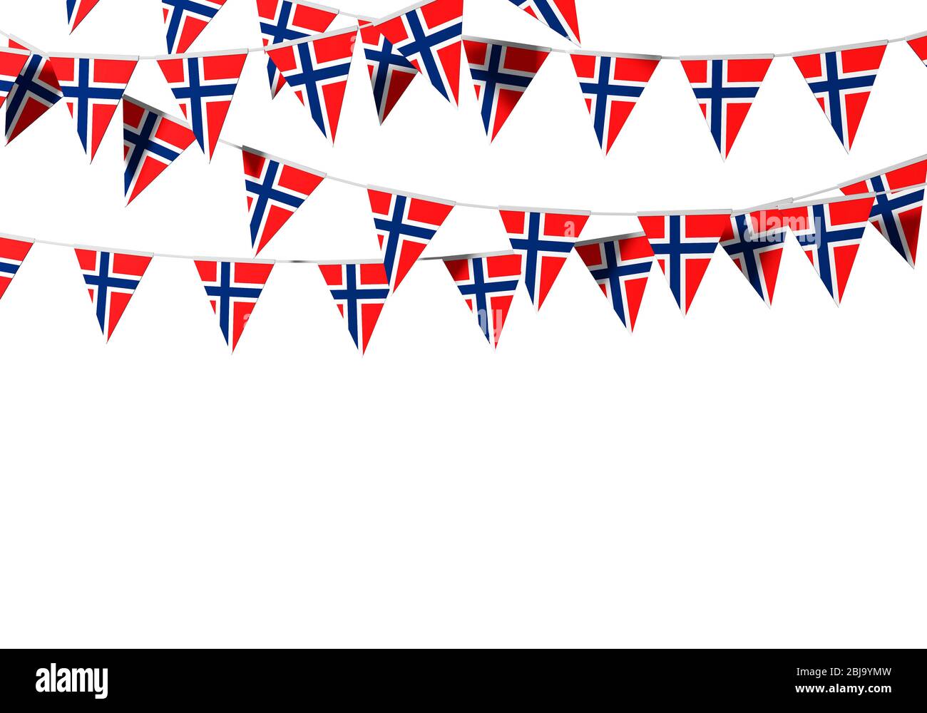 Norwegian flag garland hi-res stock photography and images - Alamy