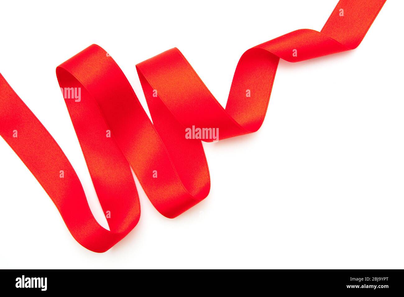 red ribbon border isolated on white background Stock Photo - Alamy