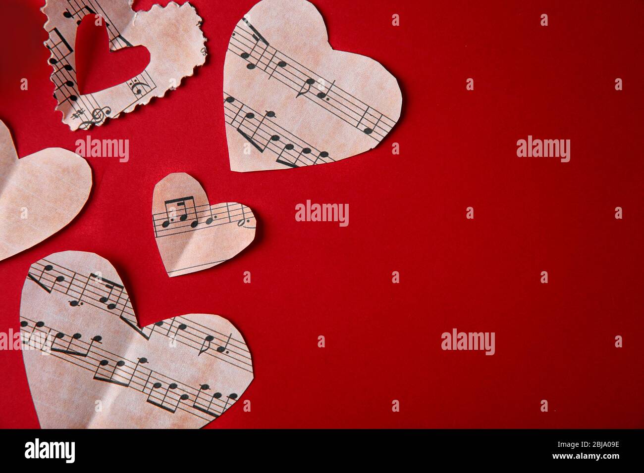 Music Note Heart Background