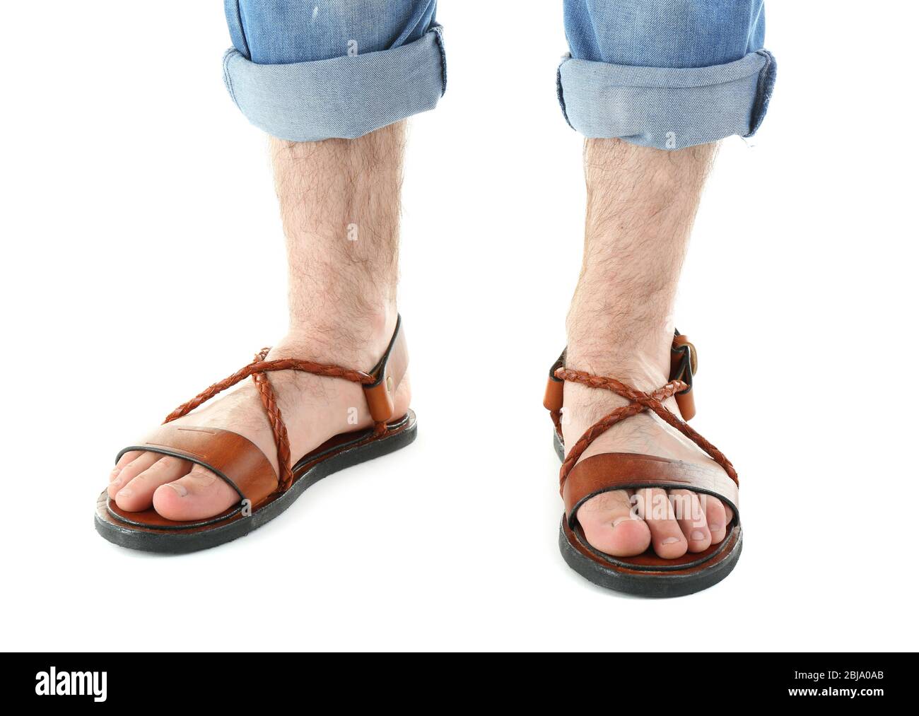 Mans feet flip flop hi-res stock photography and images - Alamy