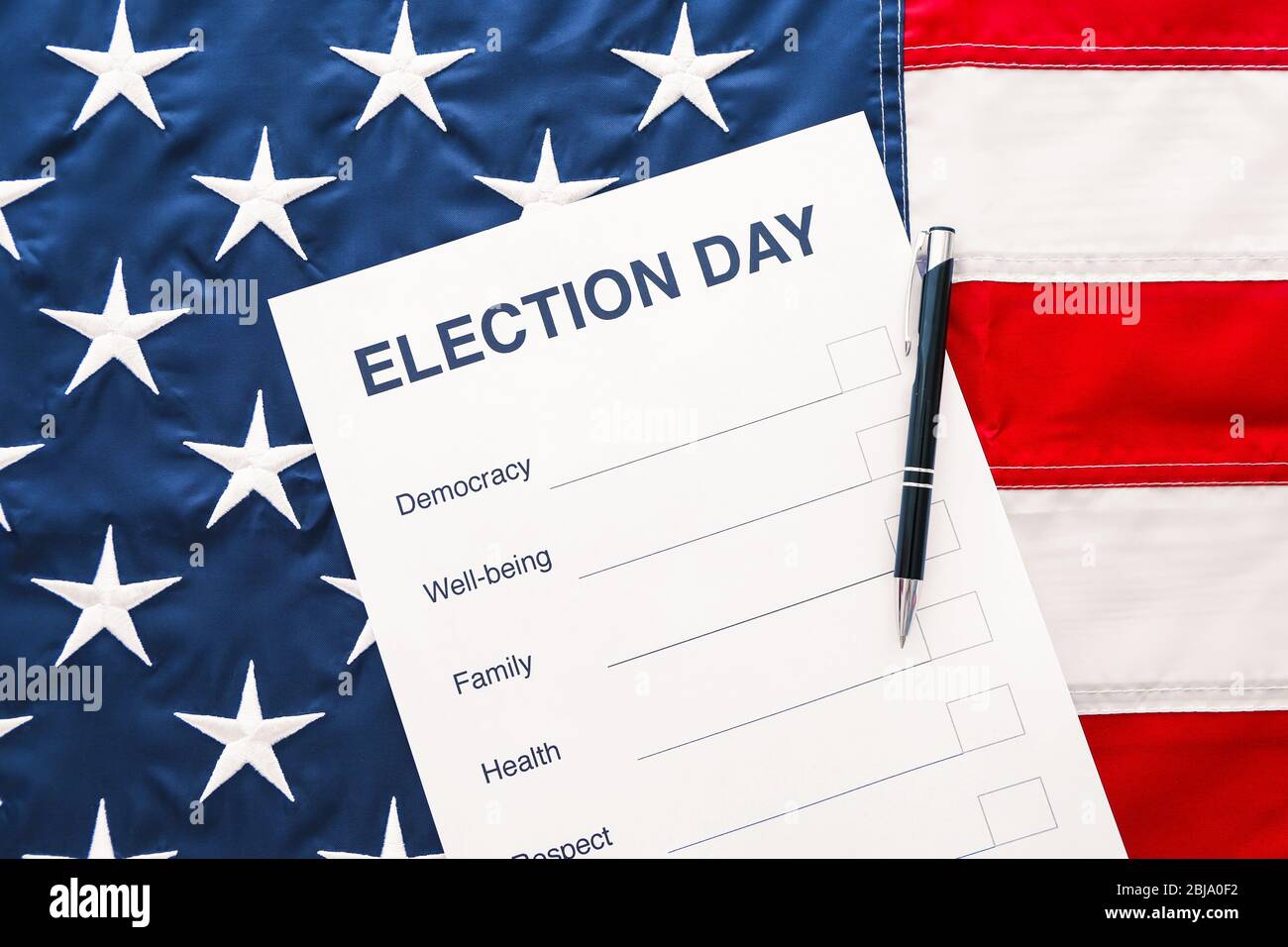 American vote concept. Ballot for presidents election 2016 on stars and ...