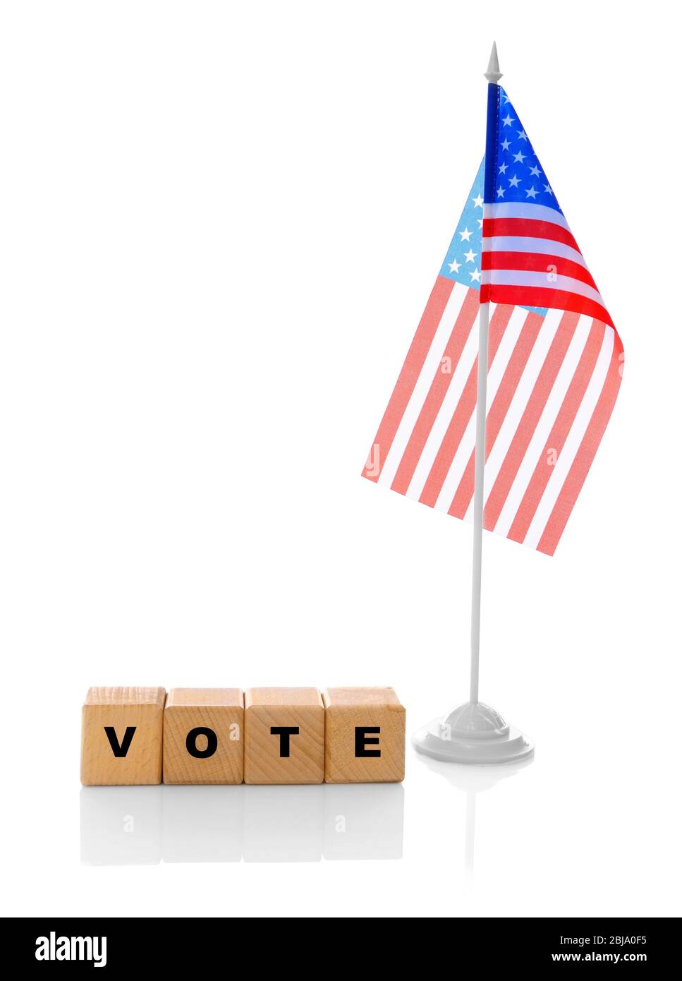 American flag and word VOTE, isolated on white Stock Photo - Alamy