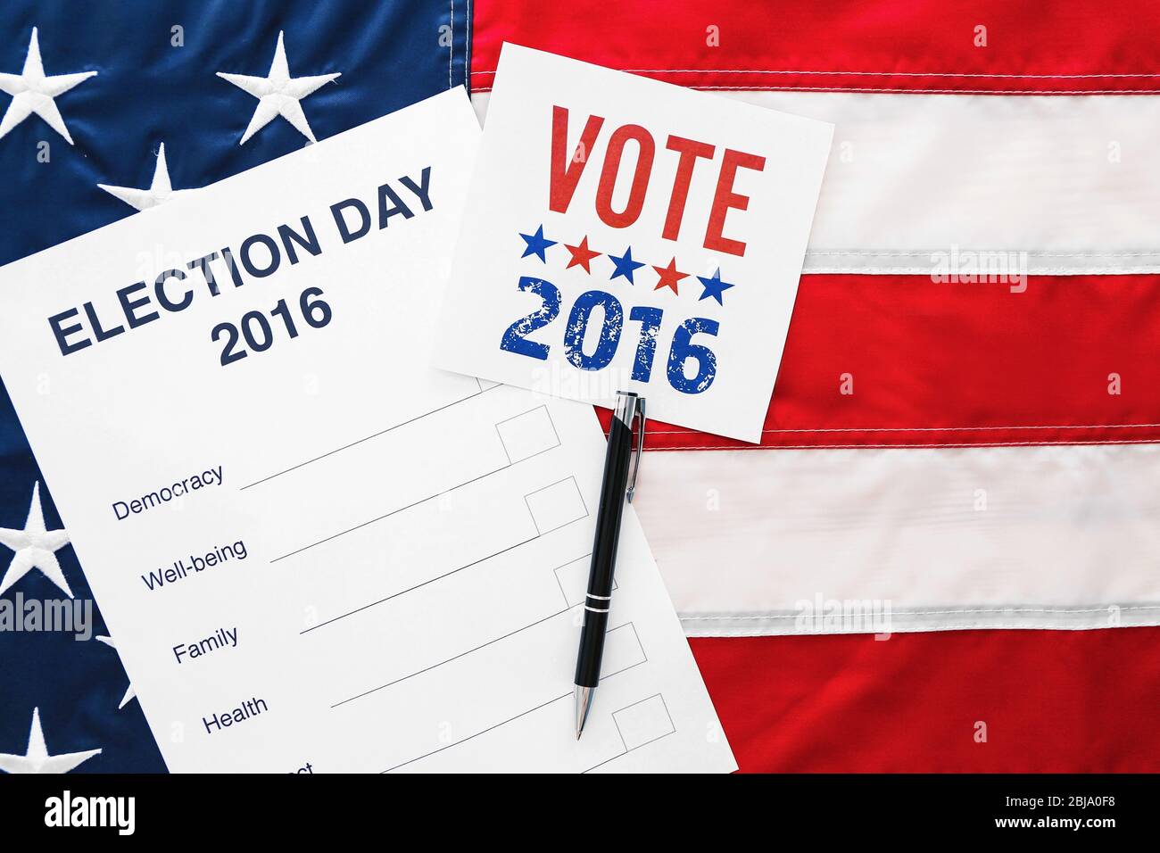 American vote concept. Ballot for presidents election 2016 on stars and ...