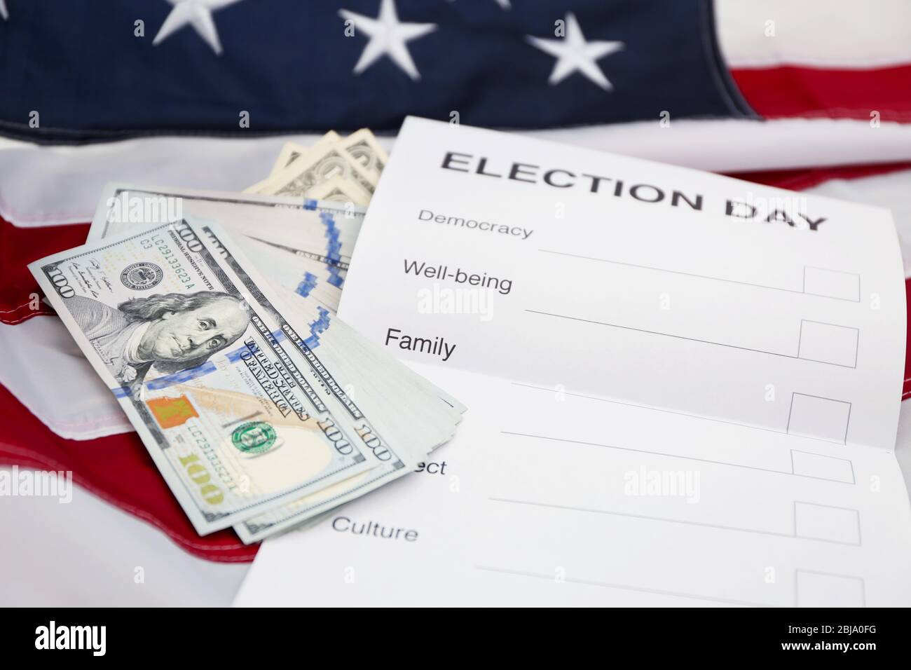 American vote concept. Ballot for presidents election 2016 and many ...