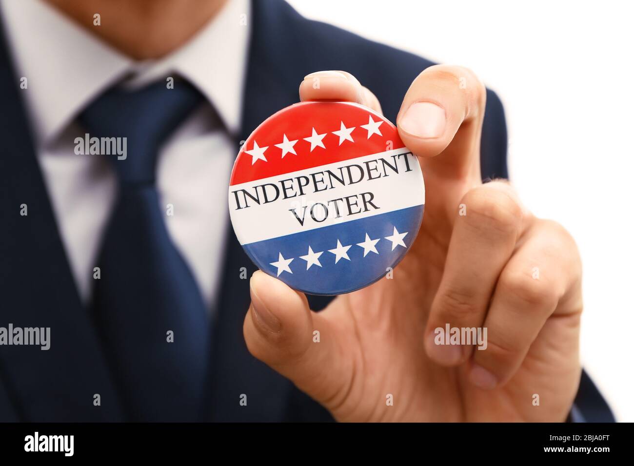 Male republican holding flag hi-res stock photography and images - Alamy