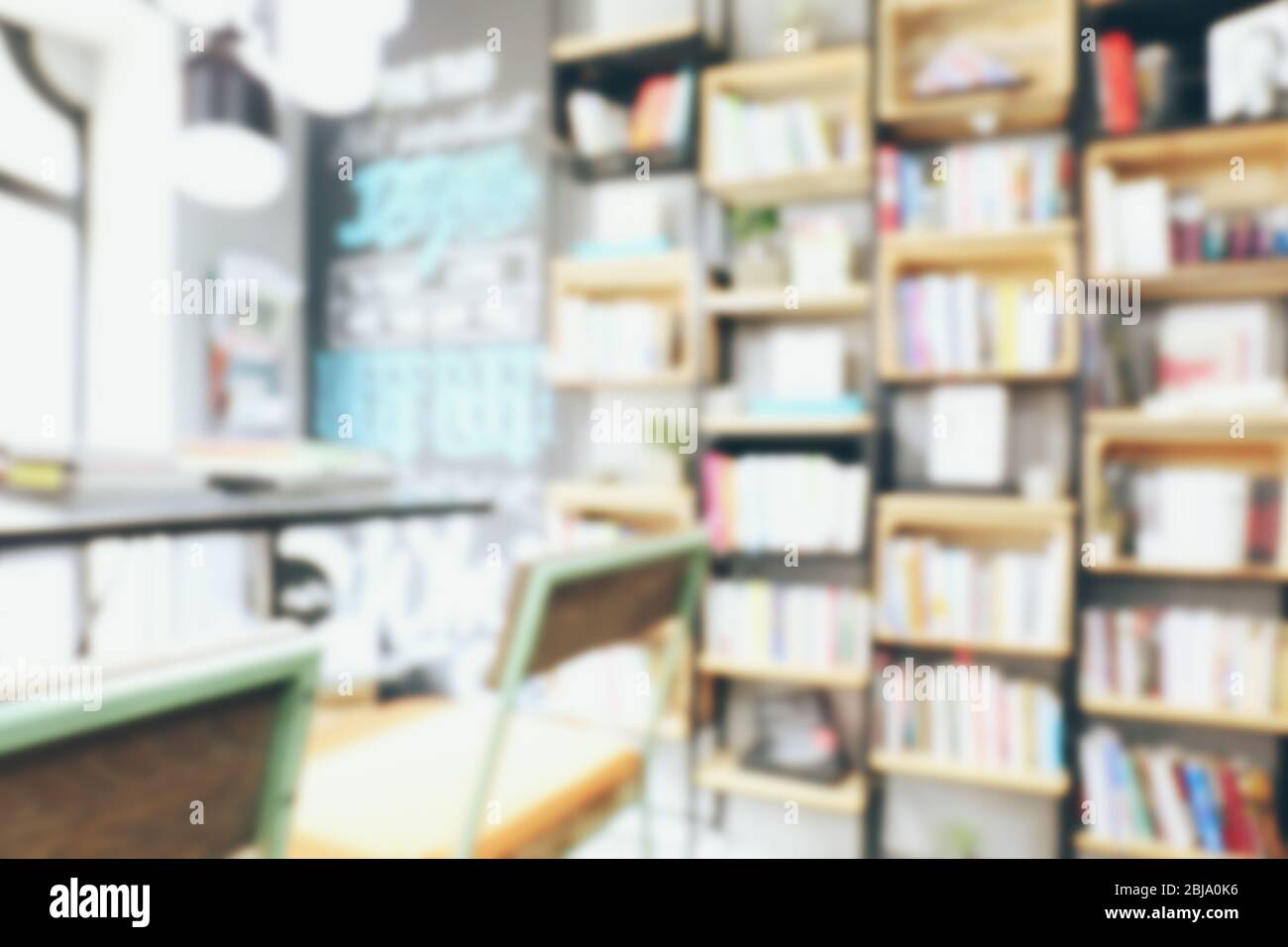 Modern library interior Stock Photo - Alamy