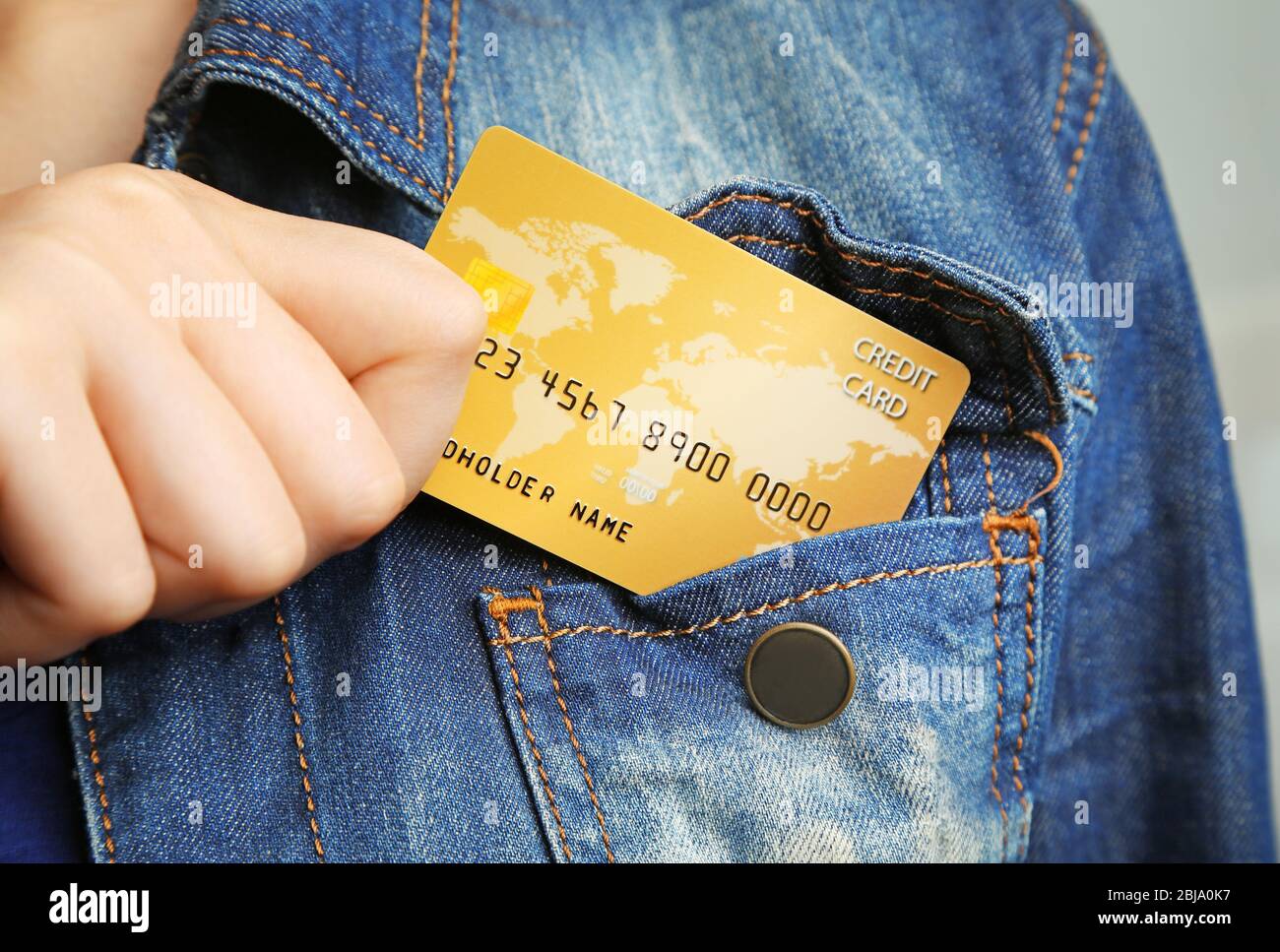 Hand putting plastic card hi-res stock photography and images - Alamy