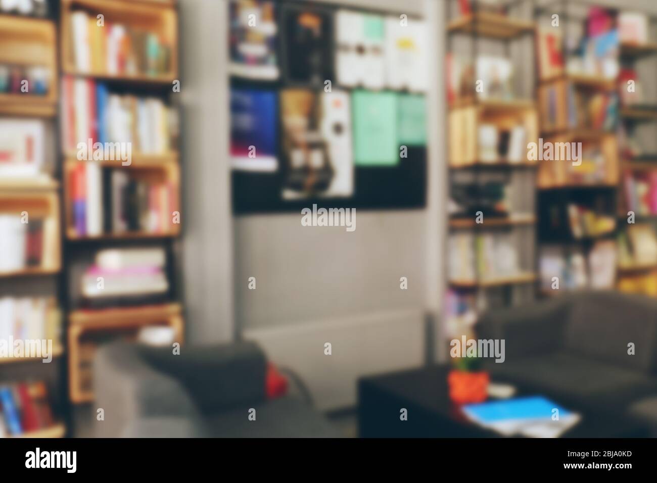 Modern library interior Stock Photo - Alamy