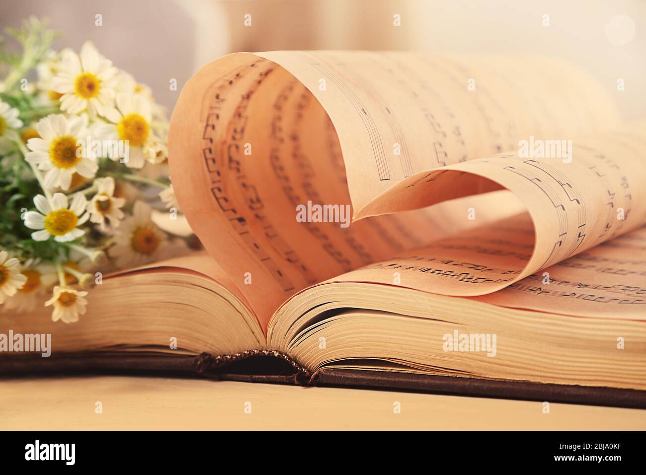Heart shape music notes Stock Photo - Alamy