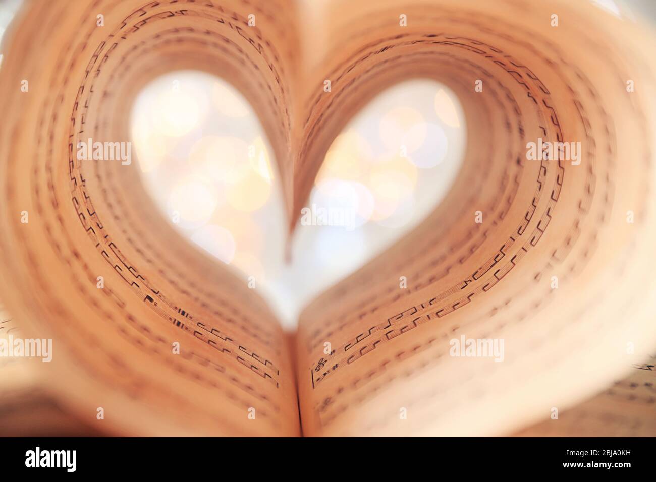 Heart shape music notes Stock Photo - Alamy