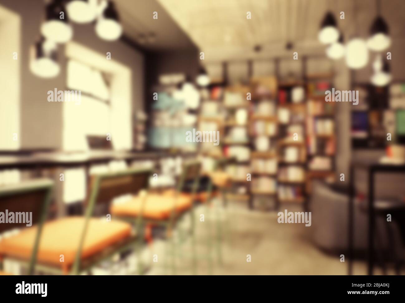 Modern library interior Stock Photo - Alamy