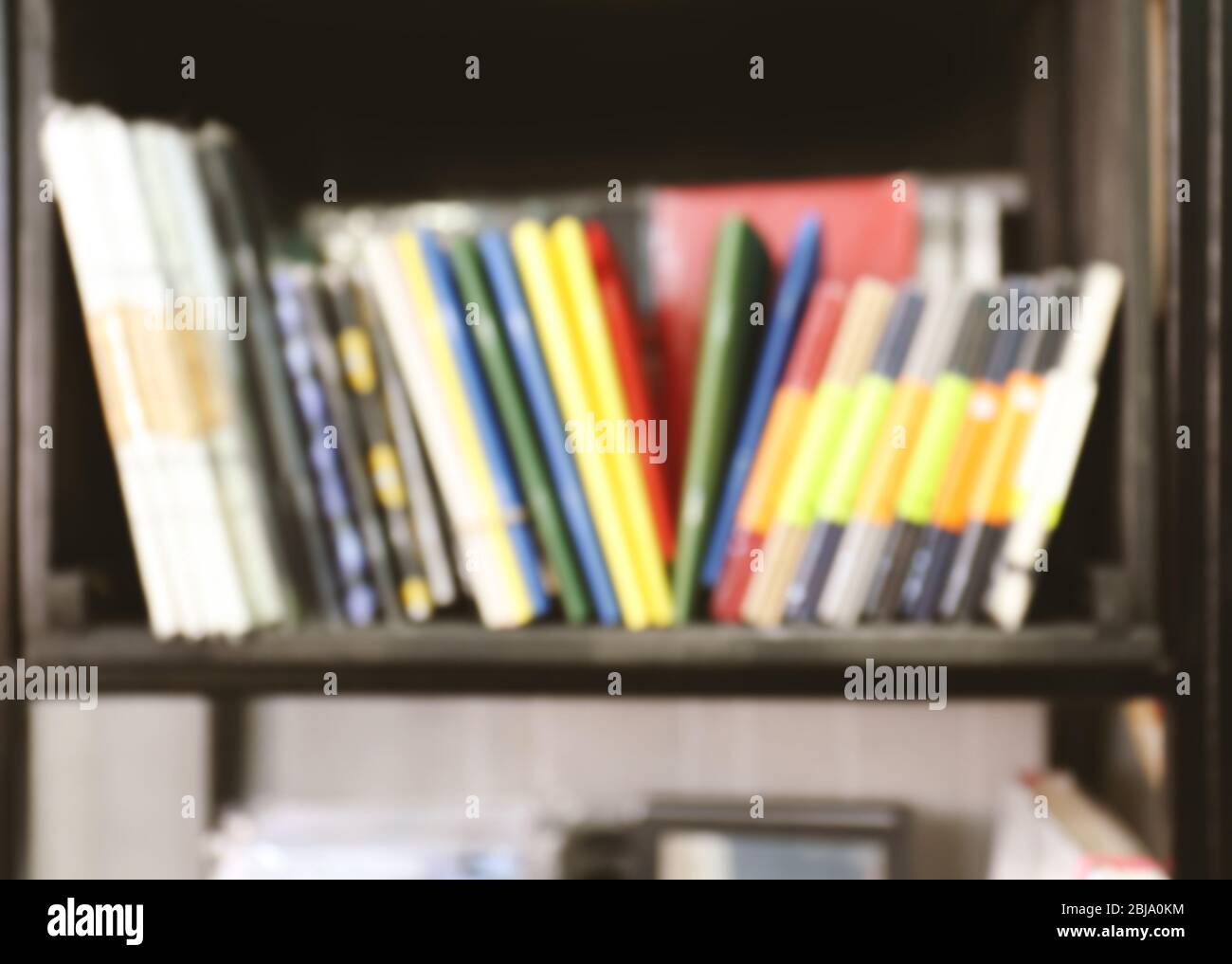 Modern library. Bookshelves full of books Stock Photo - Alamy