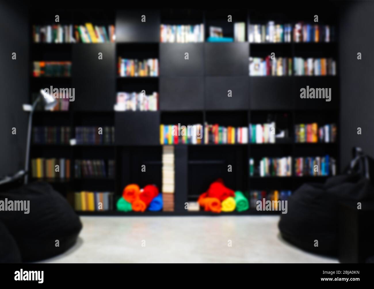 Contemporary design of library interior Stock Photo - Alamy