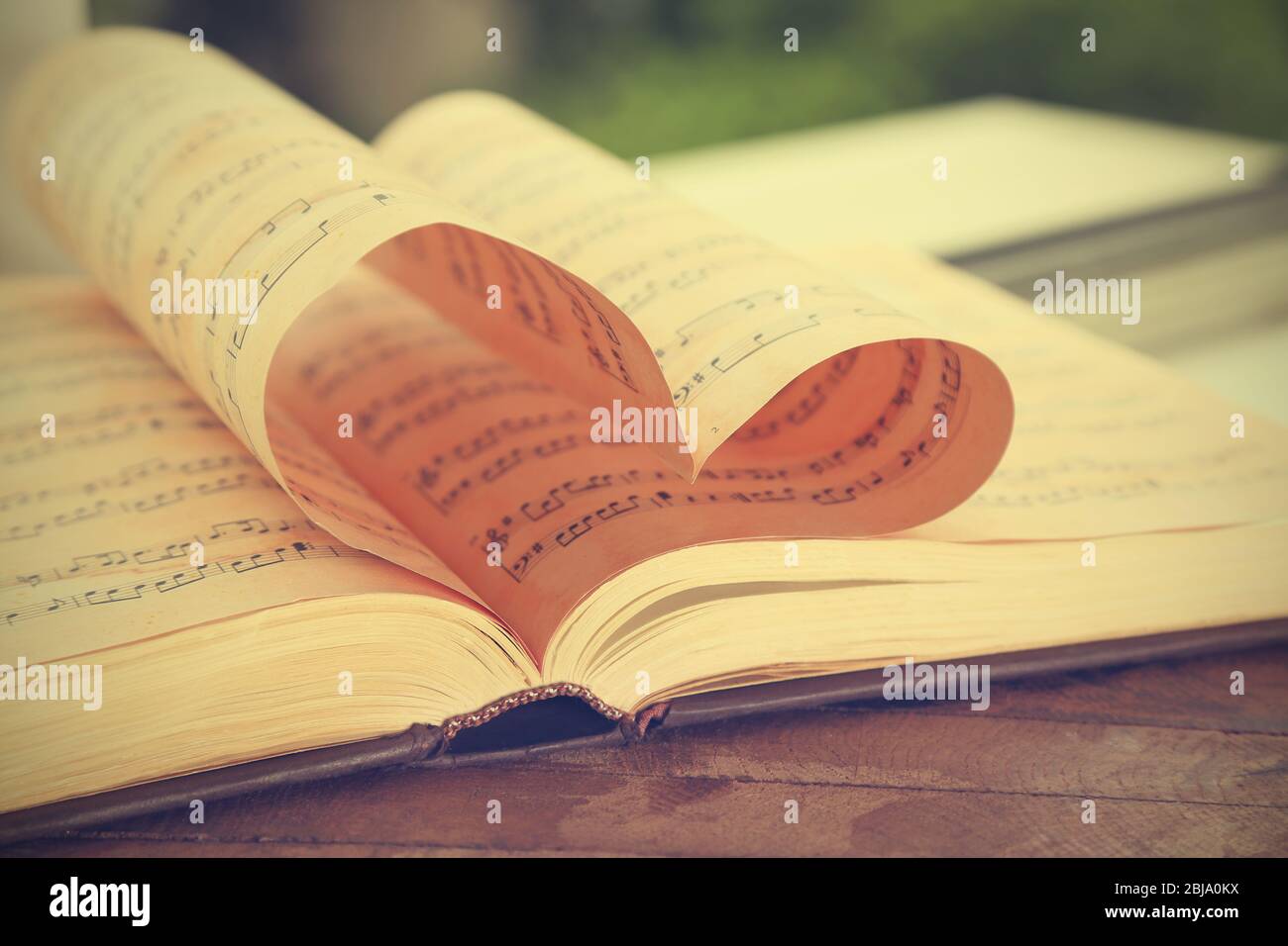 Heart shape music notes Stock Photo - Alamy