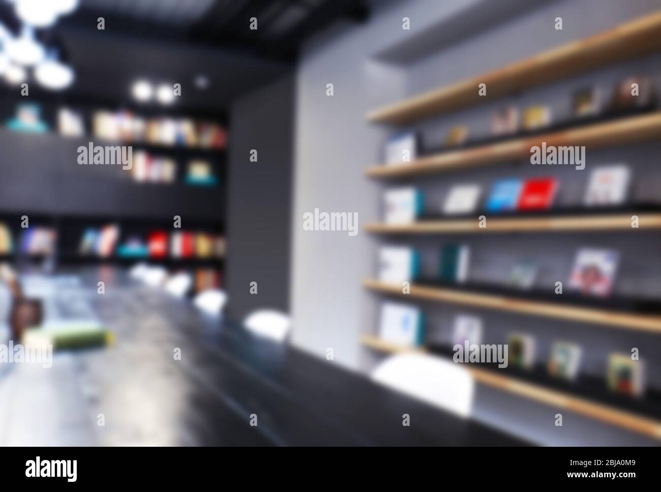 Modern library interior Stock Photo - Alamy