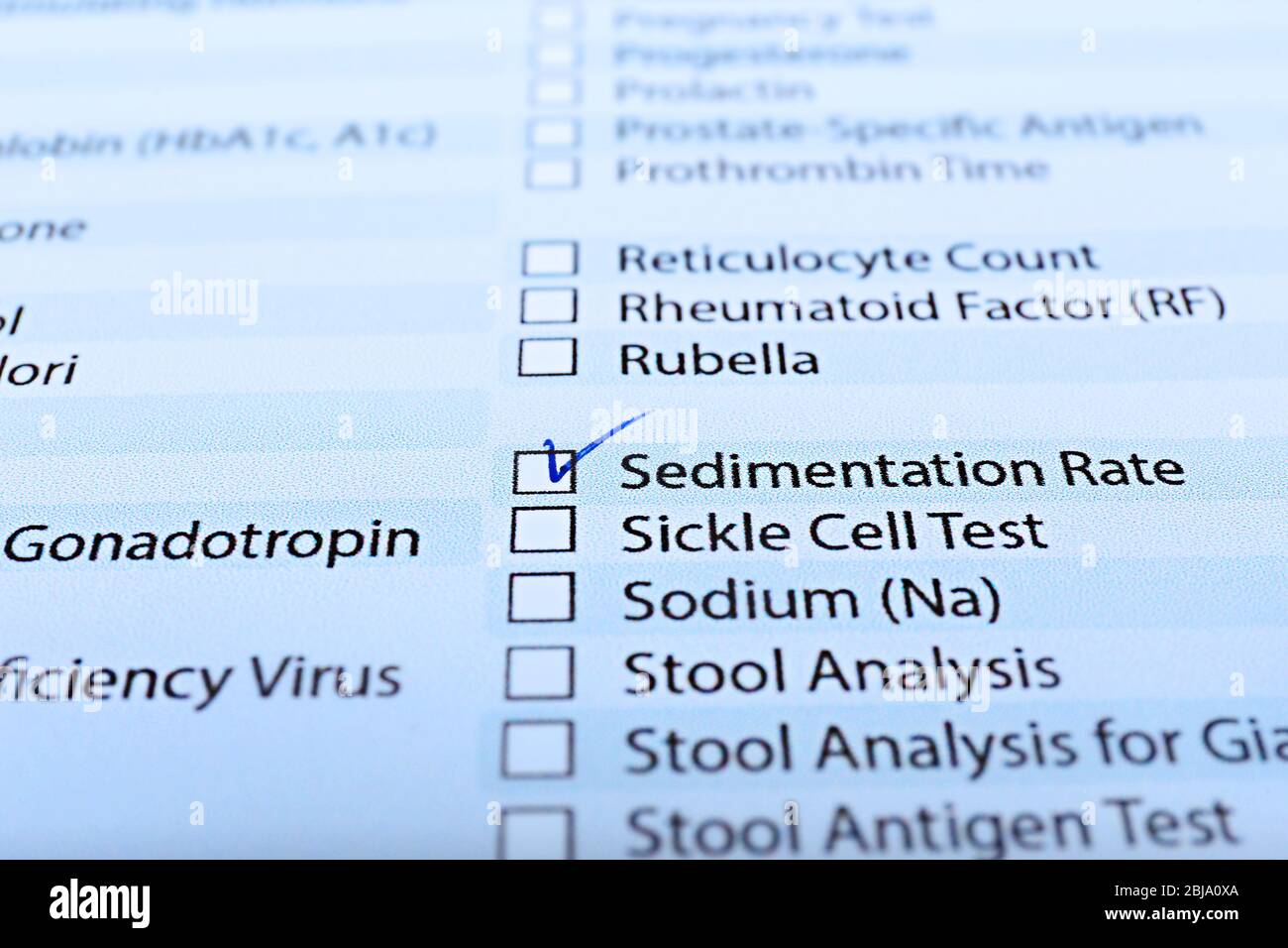 Laboratory test prescription Stock Photo - Alamy