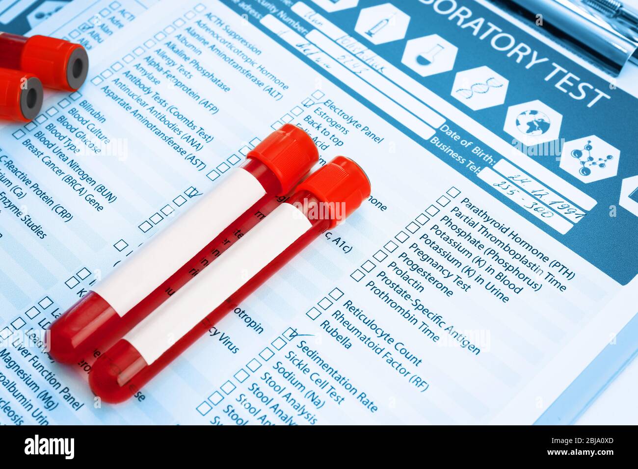 Blood chemistry report hi-res stock photography and images - Alamy