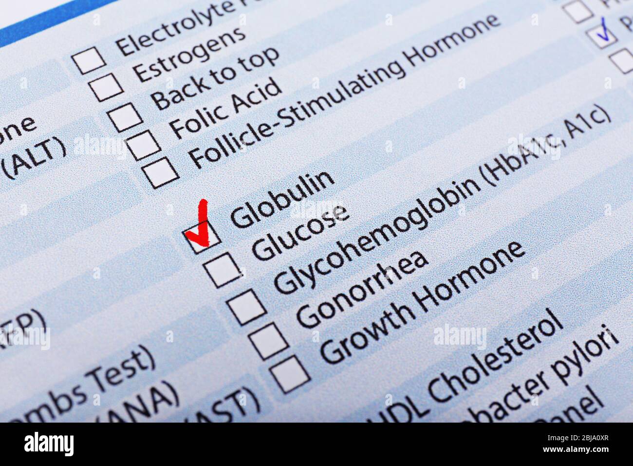 Laboratory test prescription Stock Photo - Alamy