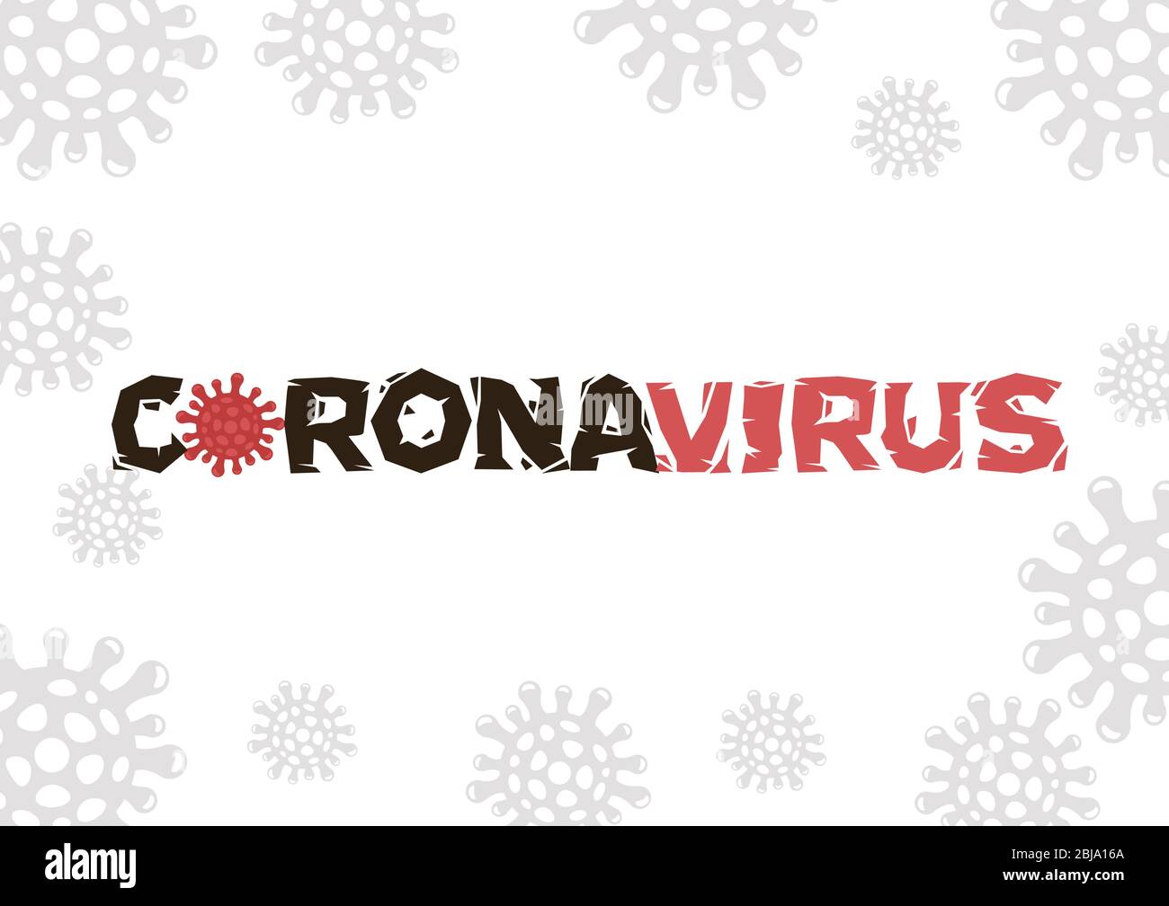 Coronavirus pandemic concept influenza flu outbreak typography design ...