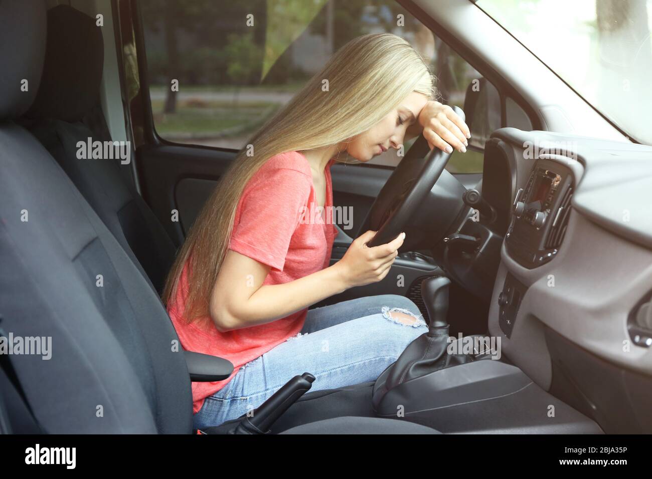 Falling asleep at the wheel hi-res stock photography and images - Alamy