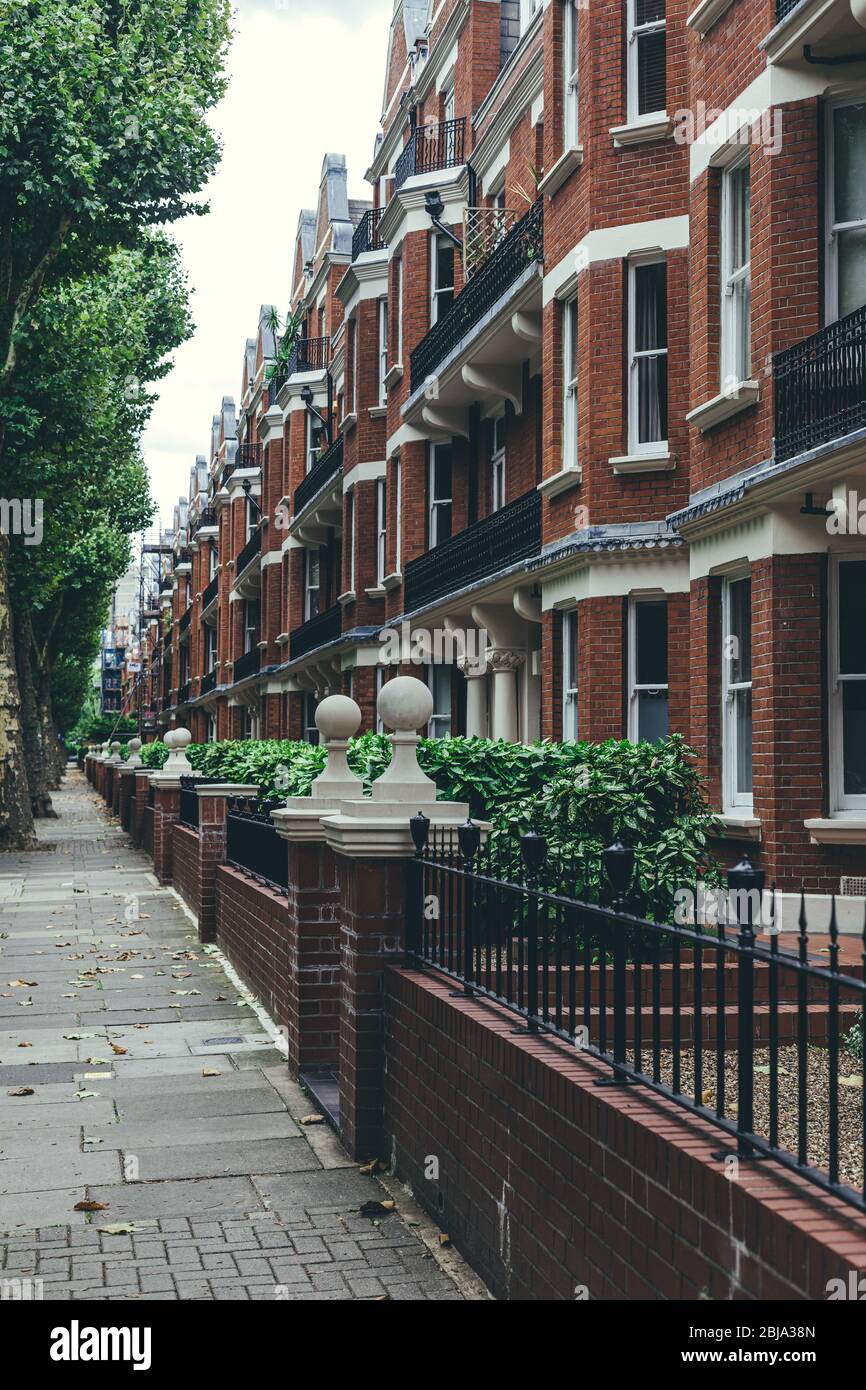 The row of large late Victorian blocks of mansion flats. Typical ...